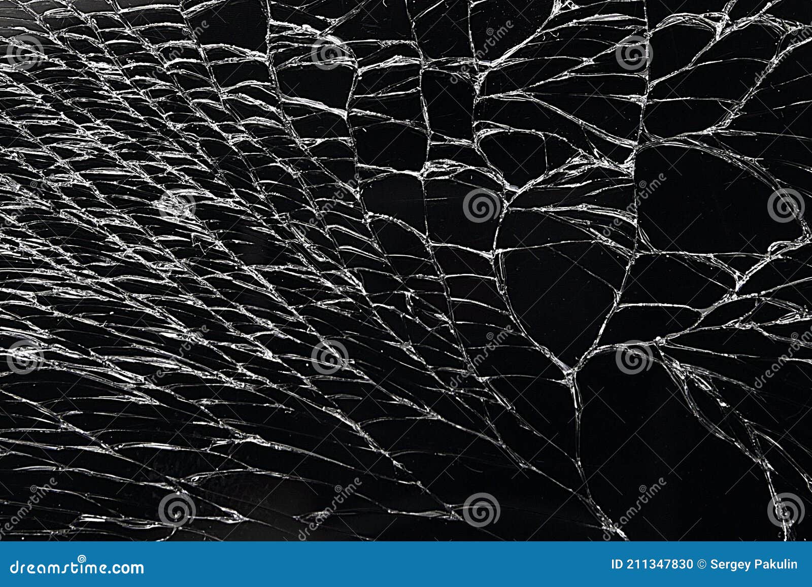 Broken Glass Display or Cracked Screen Close-up. an Empty, Flat Surface ...