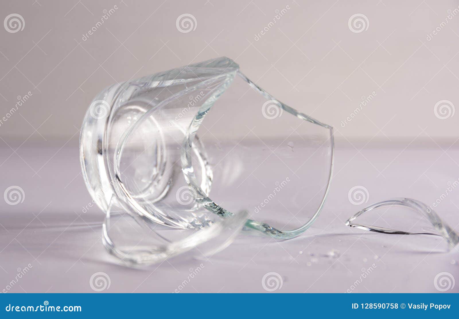 Broken Glass and Flying Pieces of Glass Stock Photo - Image of ...