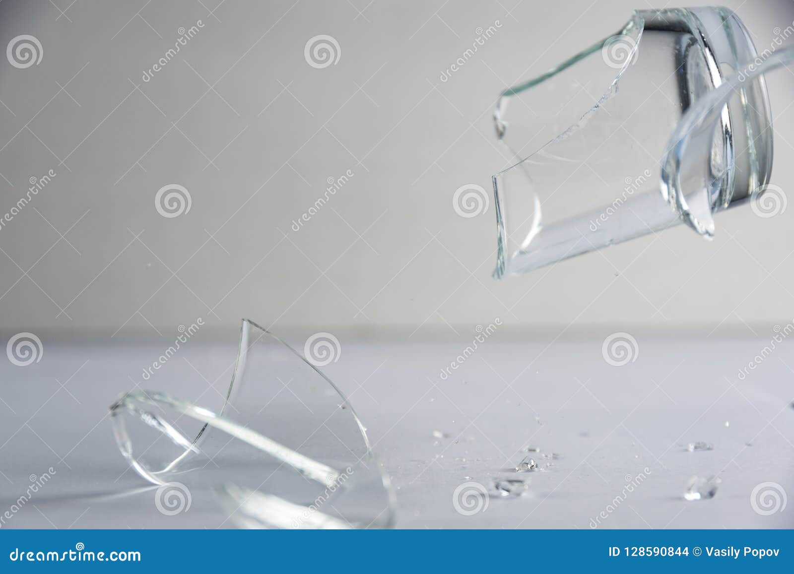 Broken Glass and Flying Pieces of Glass Stock Photo - Image of broken ...