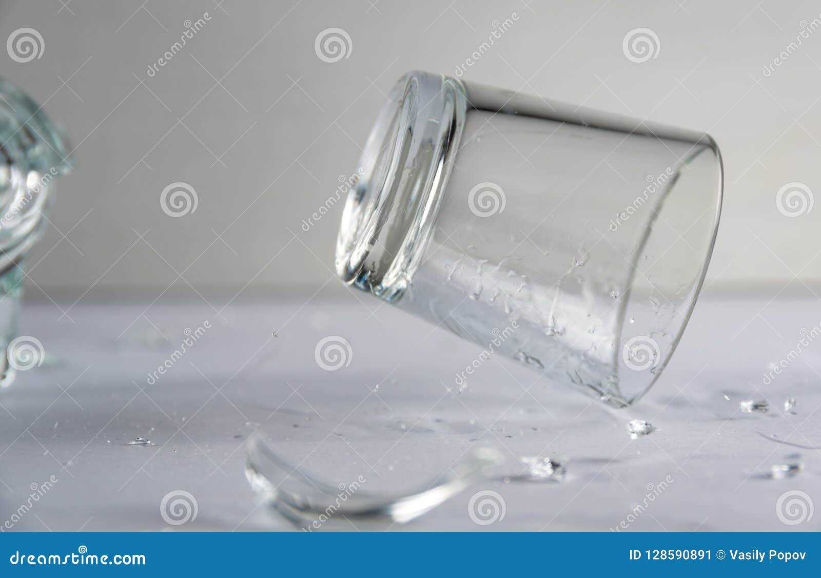 Broken Glass and Flying Pieces of Glass Stock Image - Image of ...