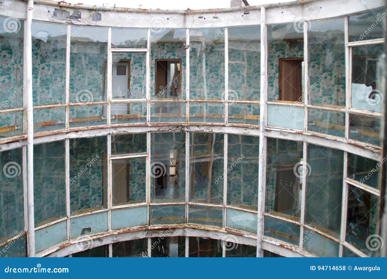 Broken Glass in Forgotten Building Stock Photo - Image of crack ...