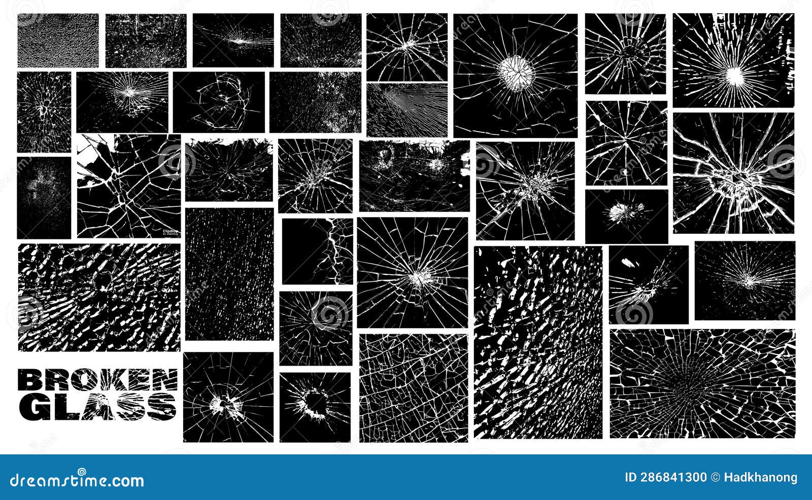 Broken Glass Frame Background, Cracks Texture Stock Vector ...