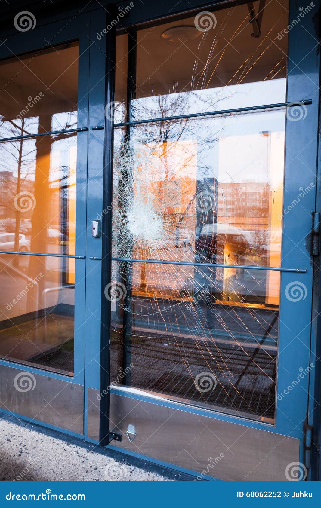 Broken glass front door stock photo. Image of lock, entrance - 60062252