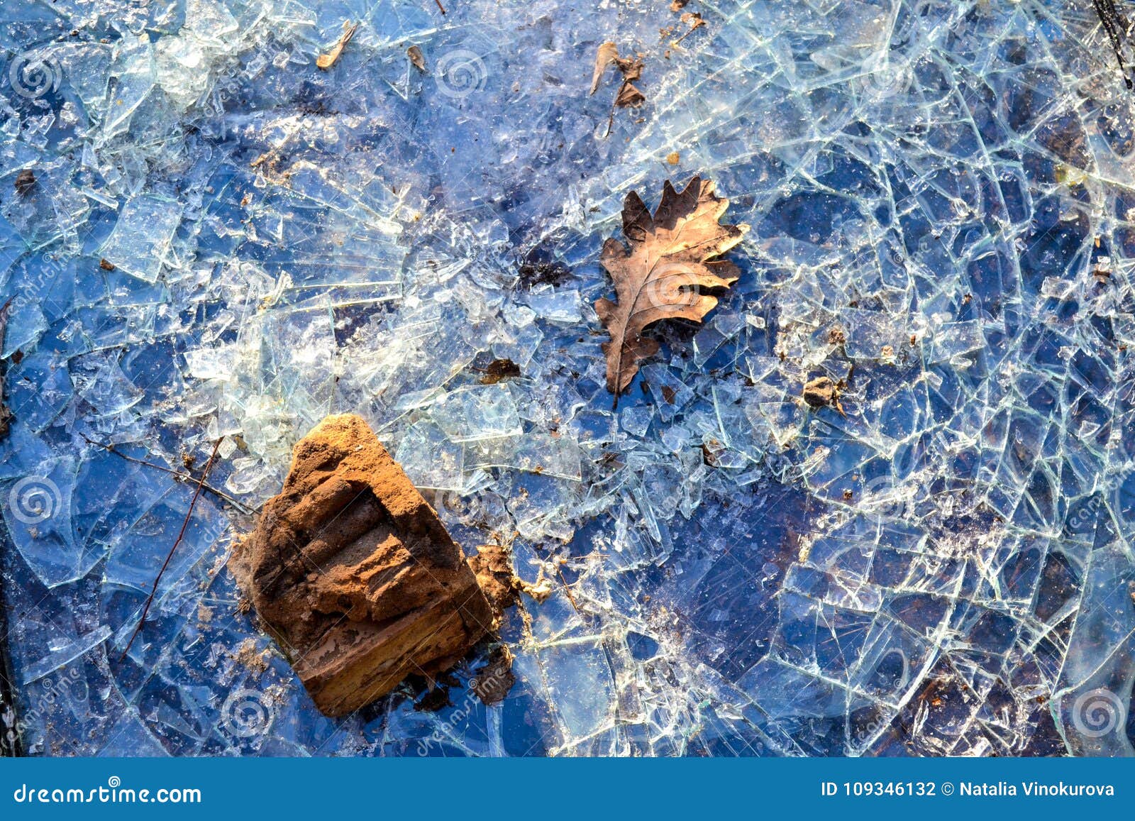 Broken Glass. the Glass Was Smashed Stock Photo - Image of design ...