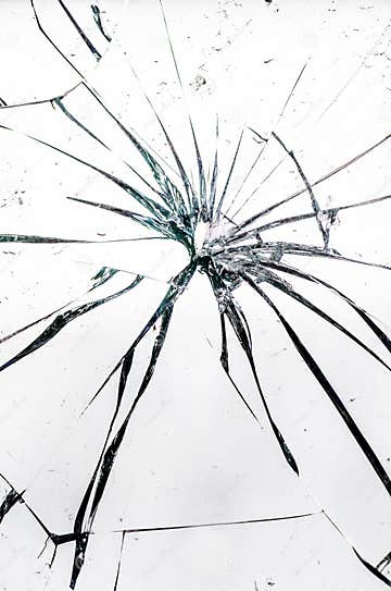 Broken glass stock photo. Image of demolished, white - 42861124