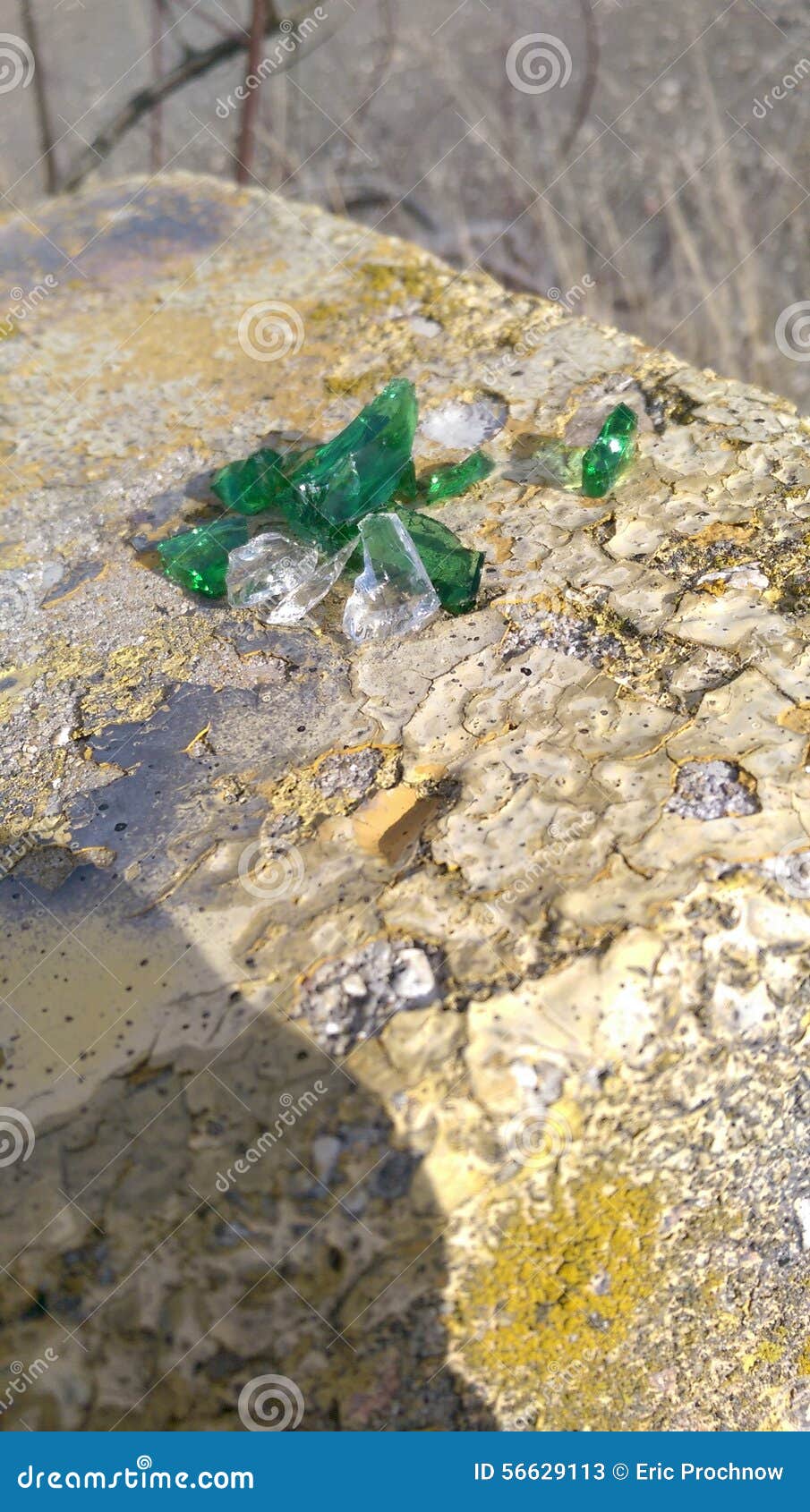 Broken glass stock image. Image of green, concrete, broken - 56629113