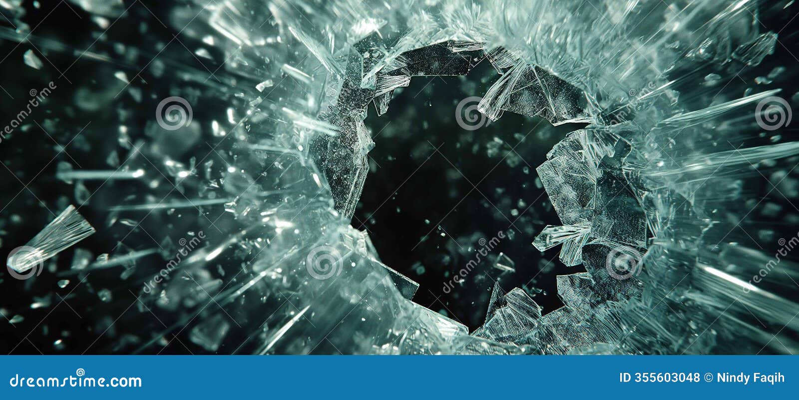 Broken Glass Hole Background, Crack, Texture Stock Illustration ...