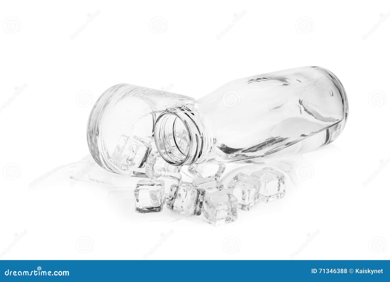 Broken Glass and Ice Isolated on White Stock Photo - Image of glass ...
