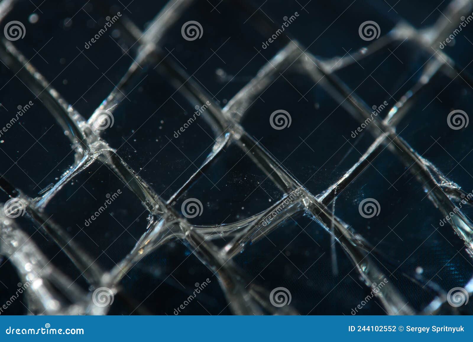 Broken Glass Isolated on Black Stock Photo - Image of windshield ...