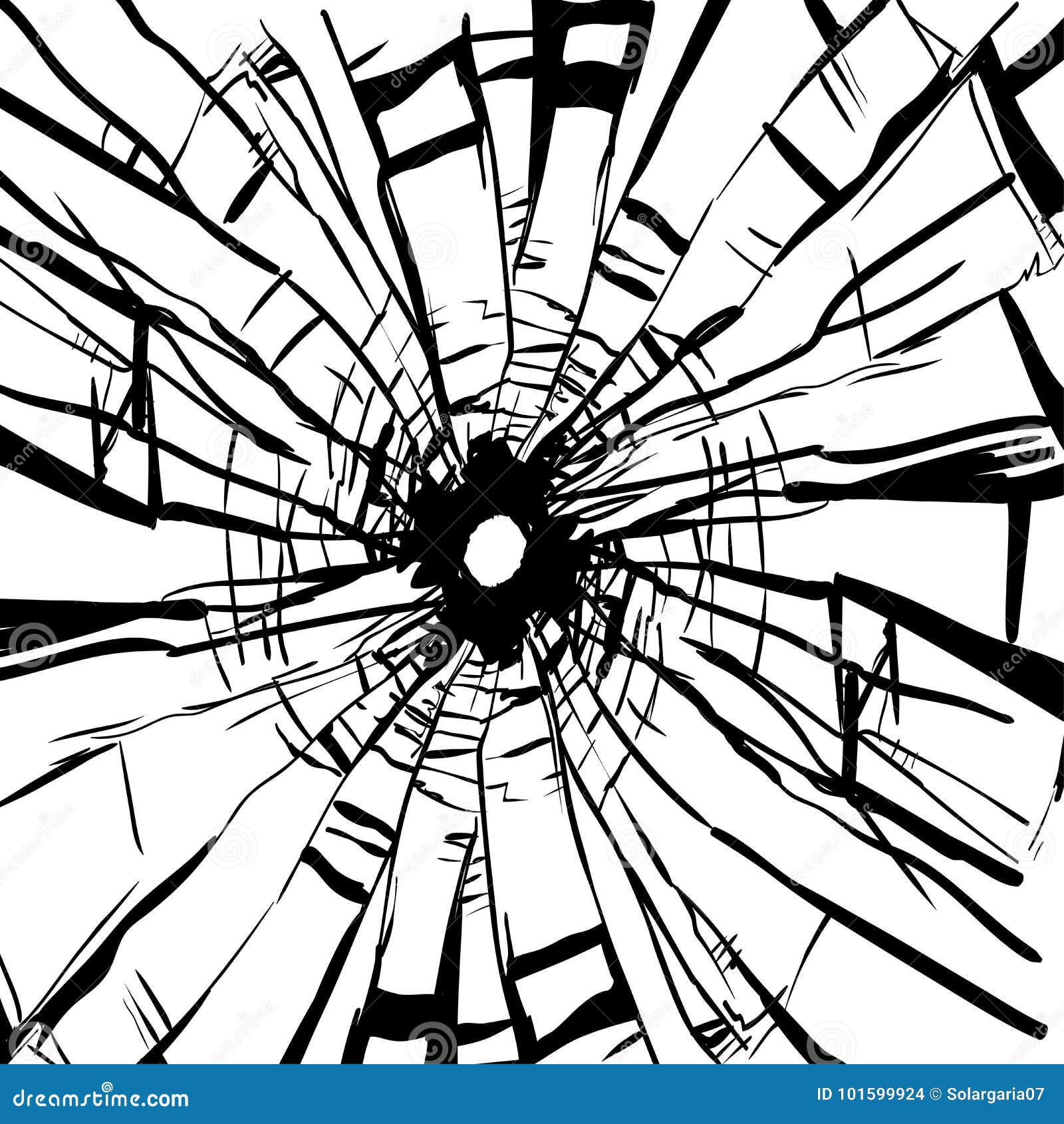 Broken Glass Isolated On White Background Vector Illustration Stock Vector Illustration Of