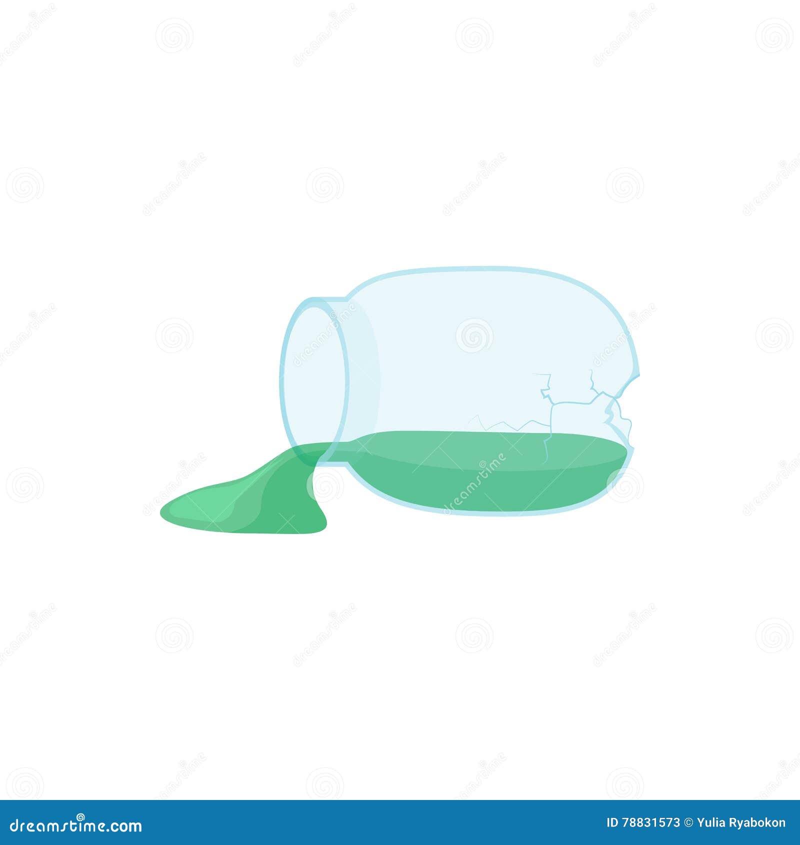 Broken Glass Jar Icon, Cartoon Style Stock Vector - Illustration of ...