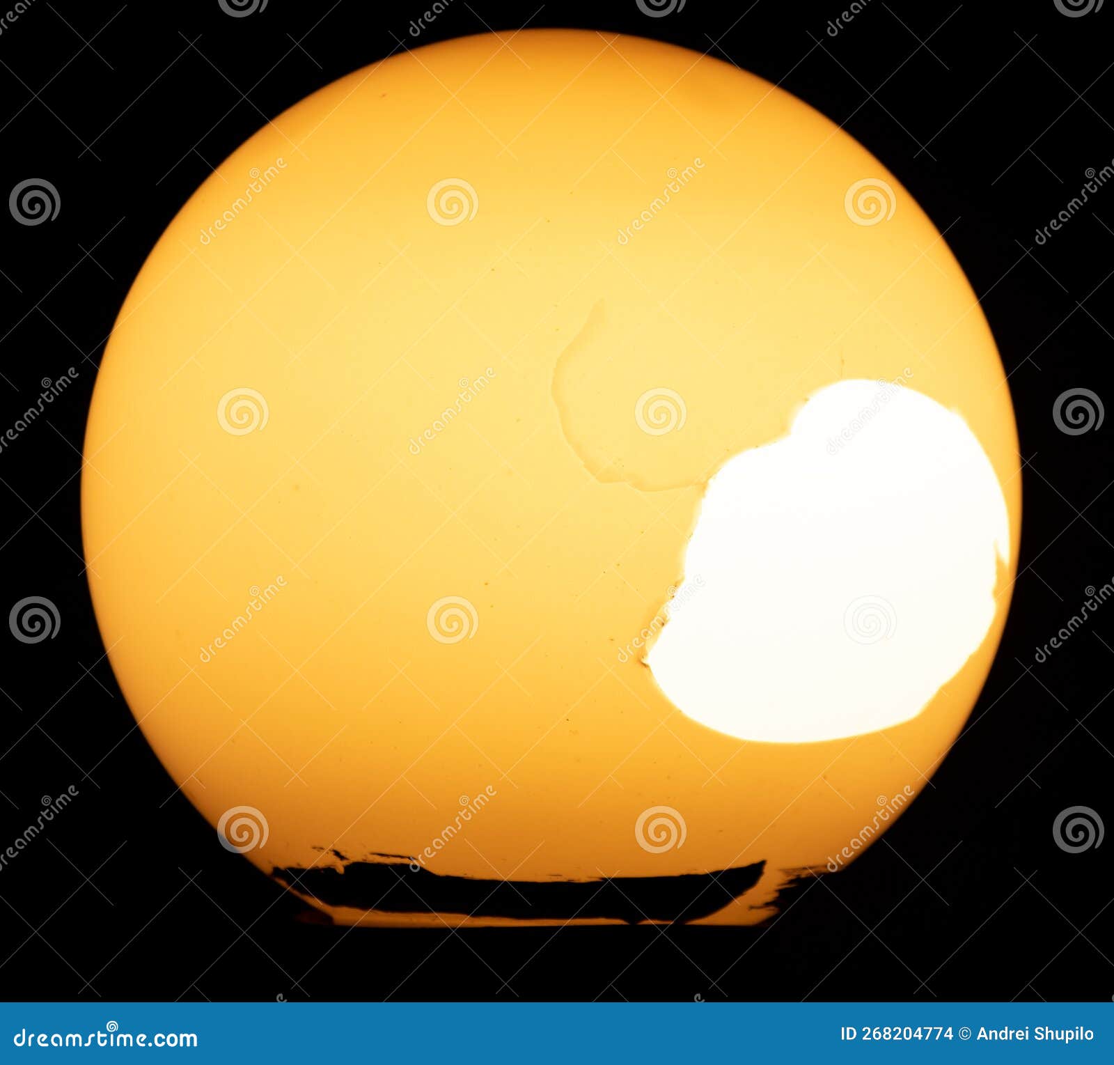 Broken Glass on a Lamp at Night. Stock Photo - Image of outdoor, town ...