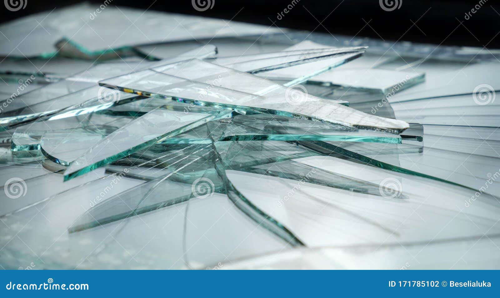 Broken glass stock photo. Image of abstract, detail - 171785102