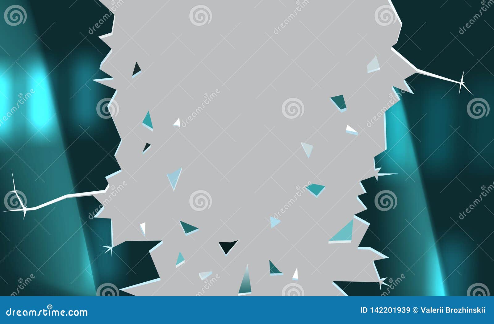 Broken Glass On Light Background. Broken Wall, Destruction. Drop Down ...