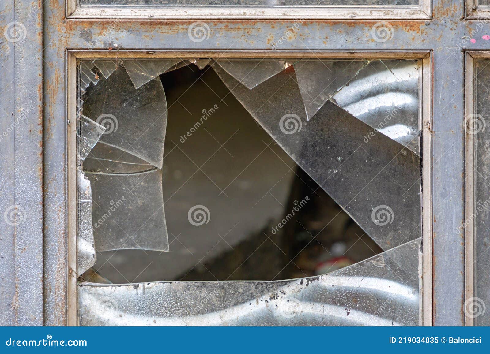 Broken Window stock image. Image of building, sharp - 219034035