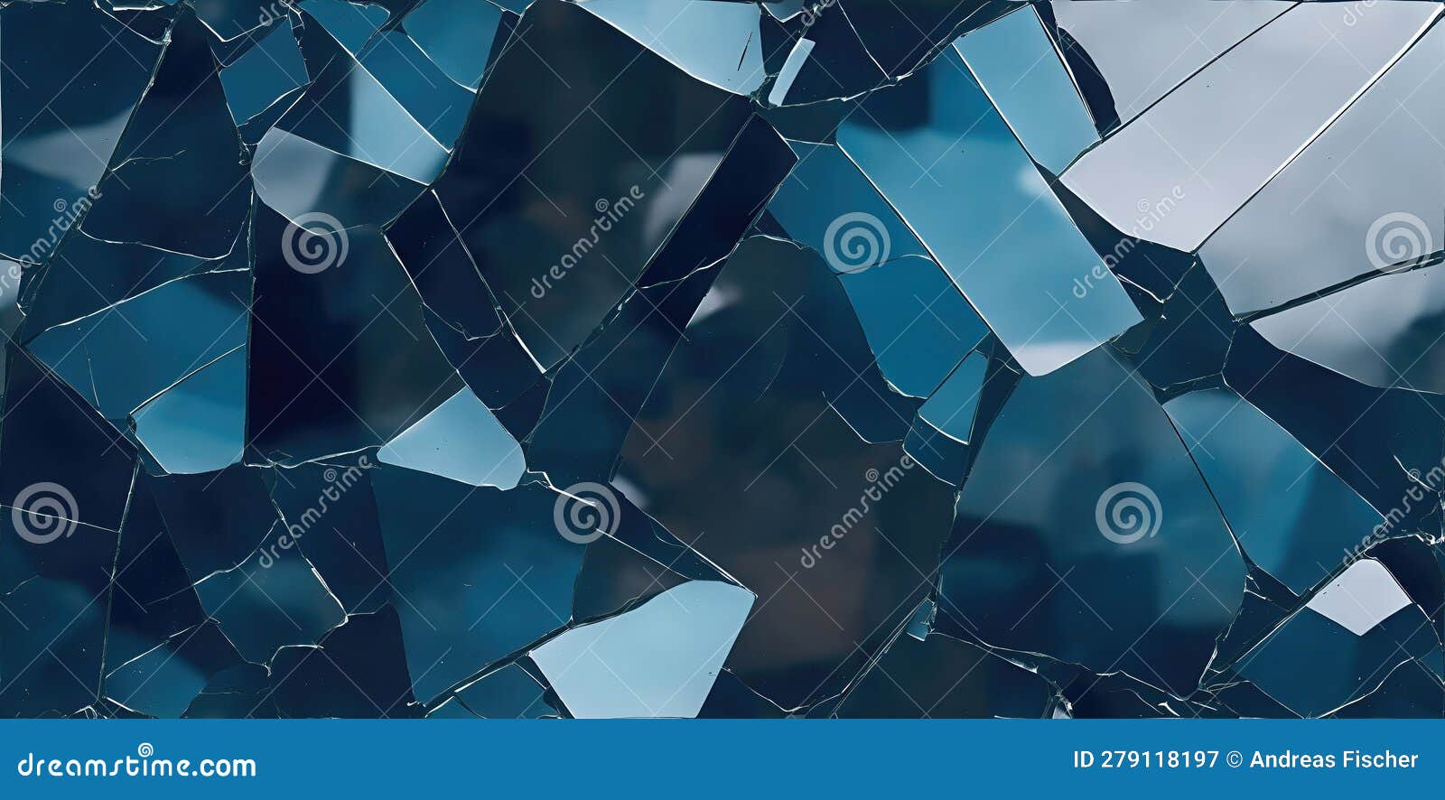 Broken Glass Mirror or Glass into Small Pieces. Selective, Soft Focus ...