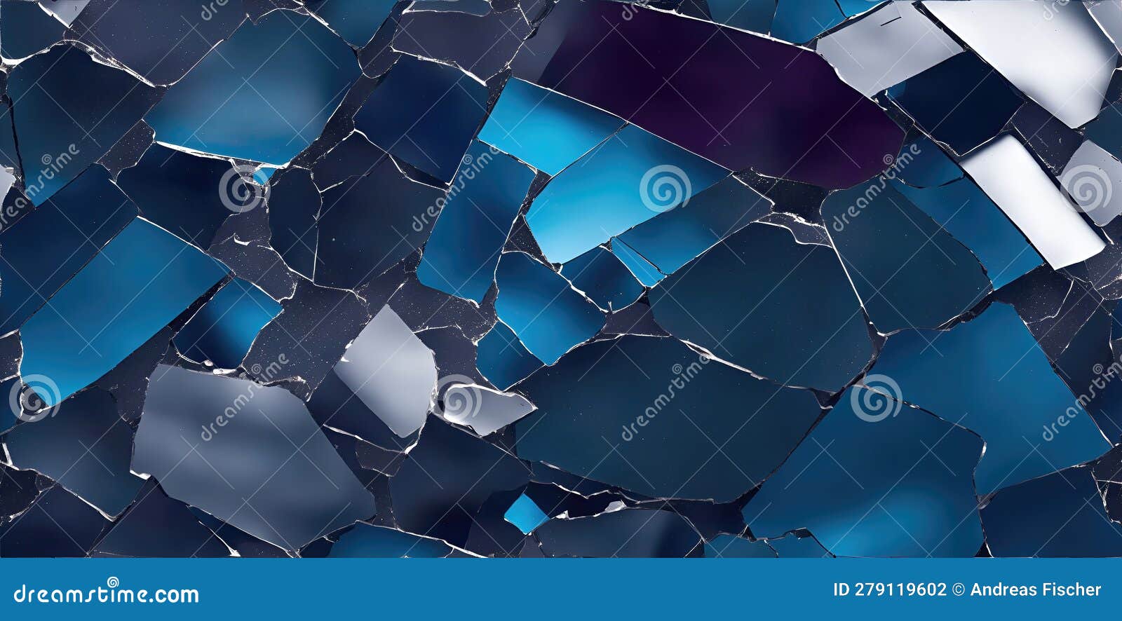 Broken Glass Mirror or Glass into Small Pieces. Selective, Soft Focus ...