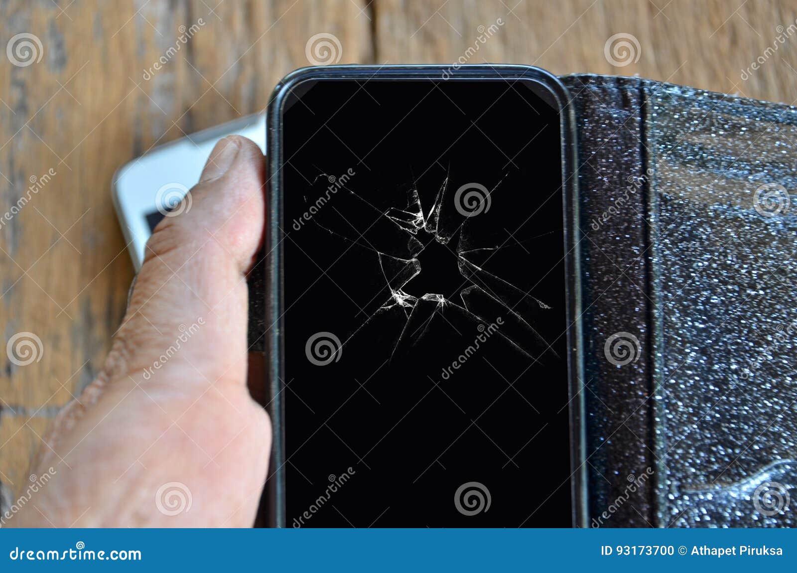 Broken Glass of Mobile Phone Stock Photo - Image of cell, screen: 93173700