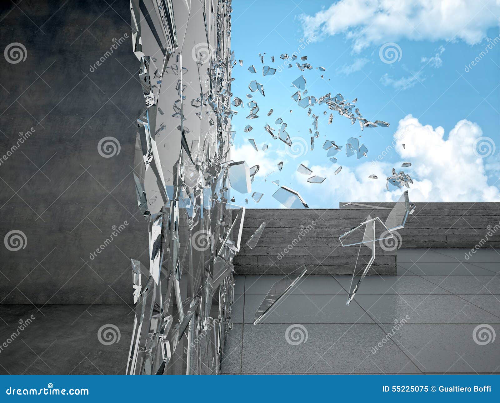 Broken glass stock illustration. Illustration of blast - 55225075