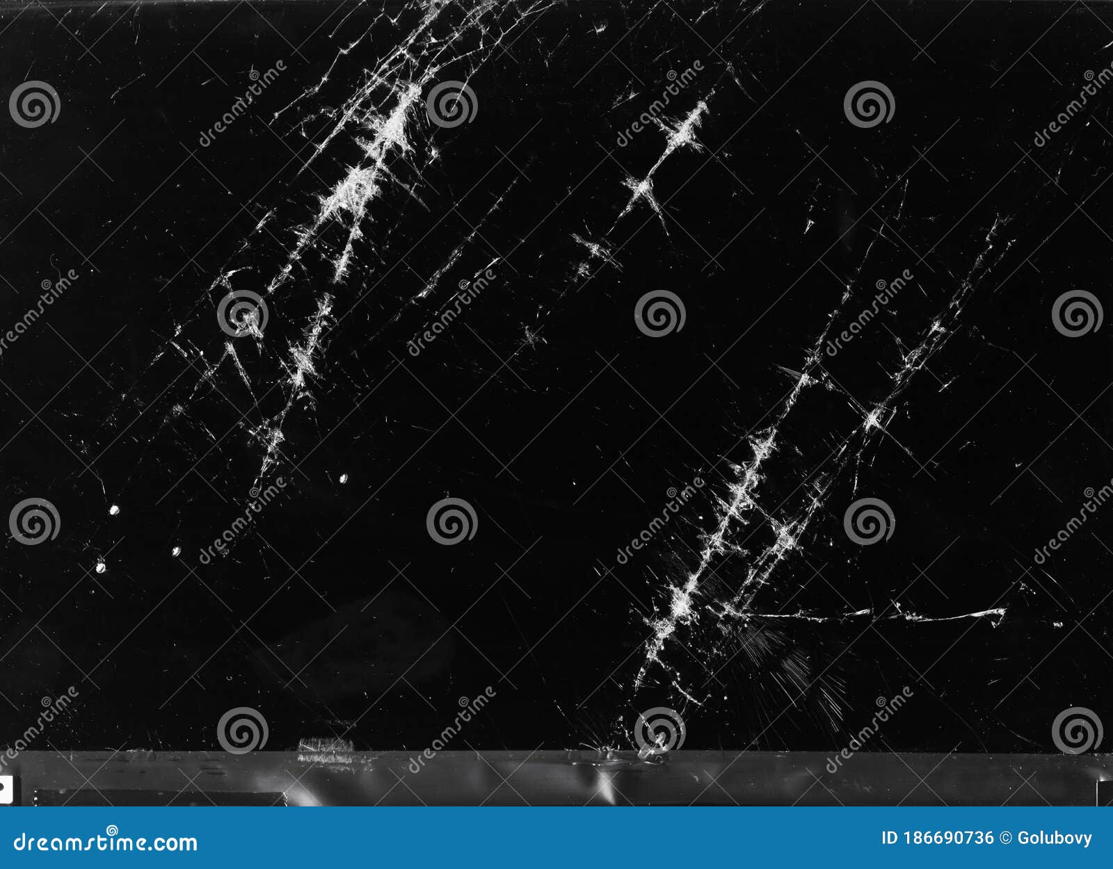 Broken Glass Overlay Fractured Texture Screen Stock Photo - Image of ...