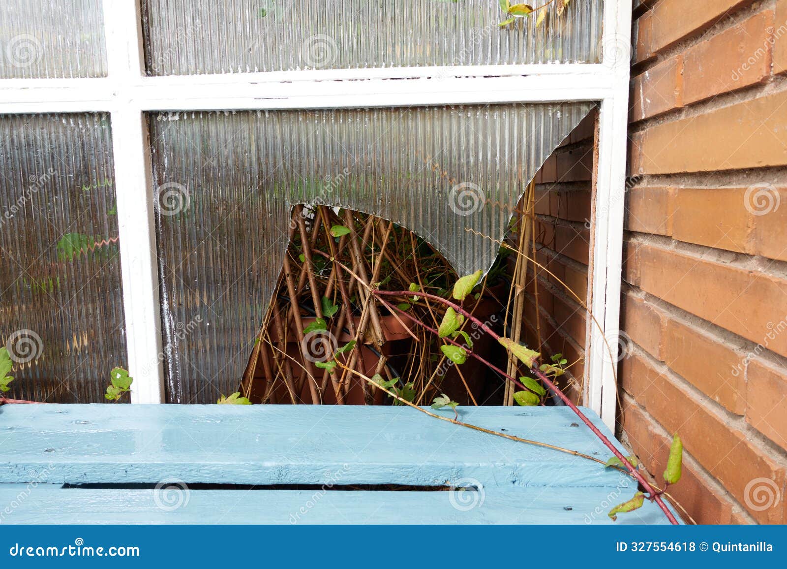 Broken glass panel stock photo. Image of safety, shattered - 327554618