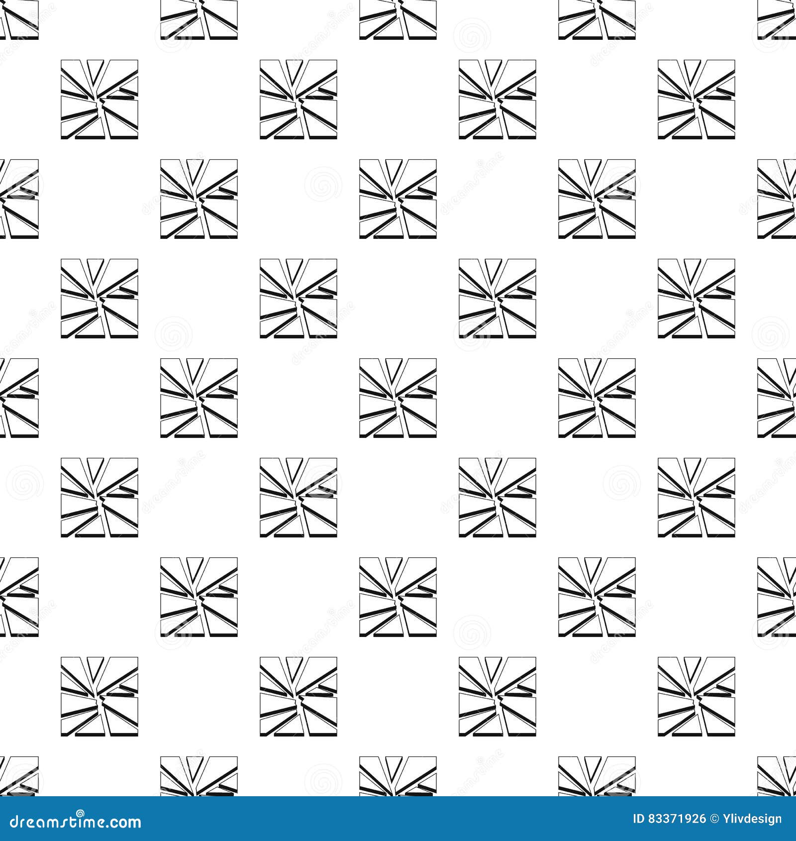 Broken Glass Pattern, Simple Style Stock Vector - Illustration of crash ...