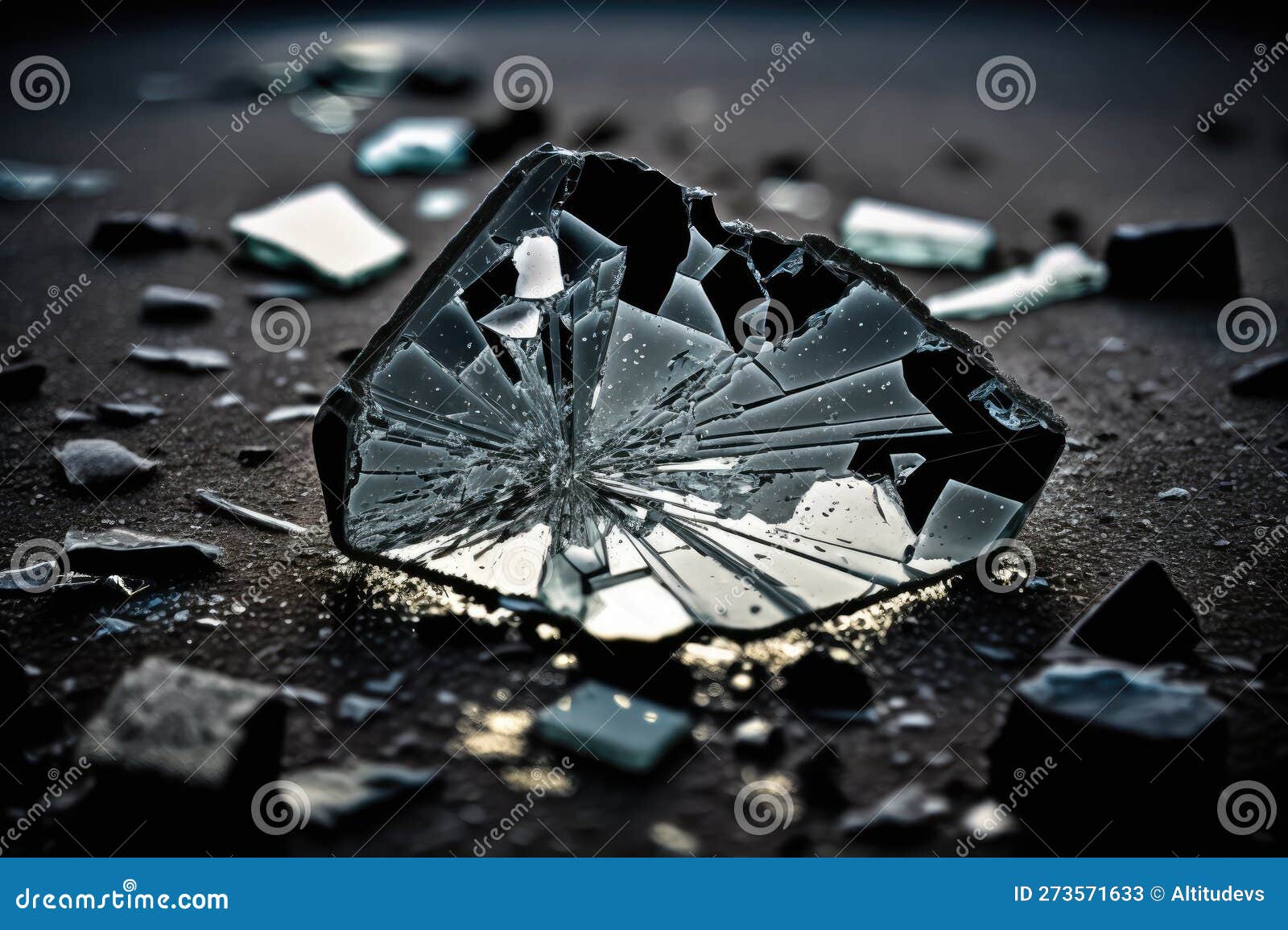 Broken Glass on the Pavement, Symbolizing Broken Windows and Other ...