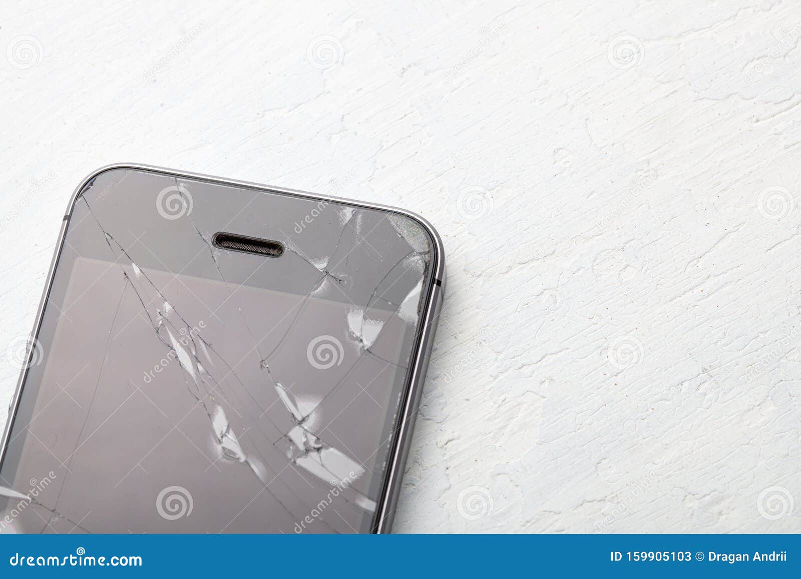 Broken Glass Phone. Cracks on the Display of a Mobile Phone Stock Image ...