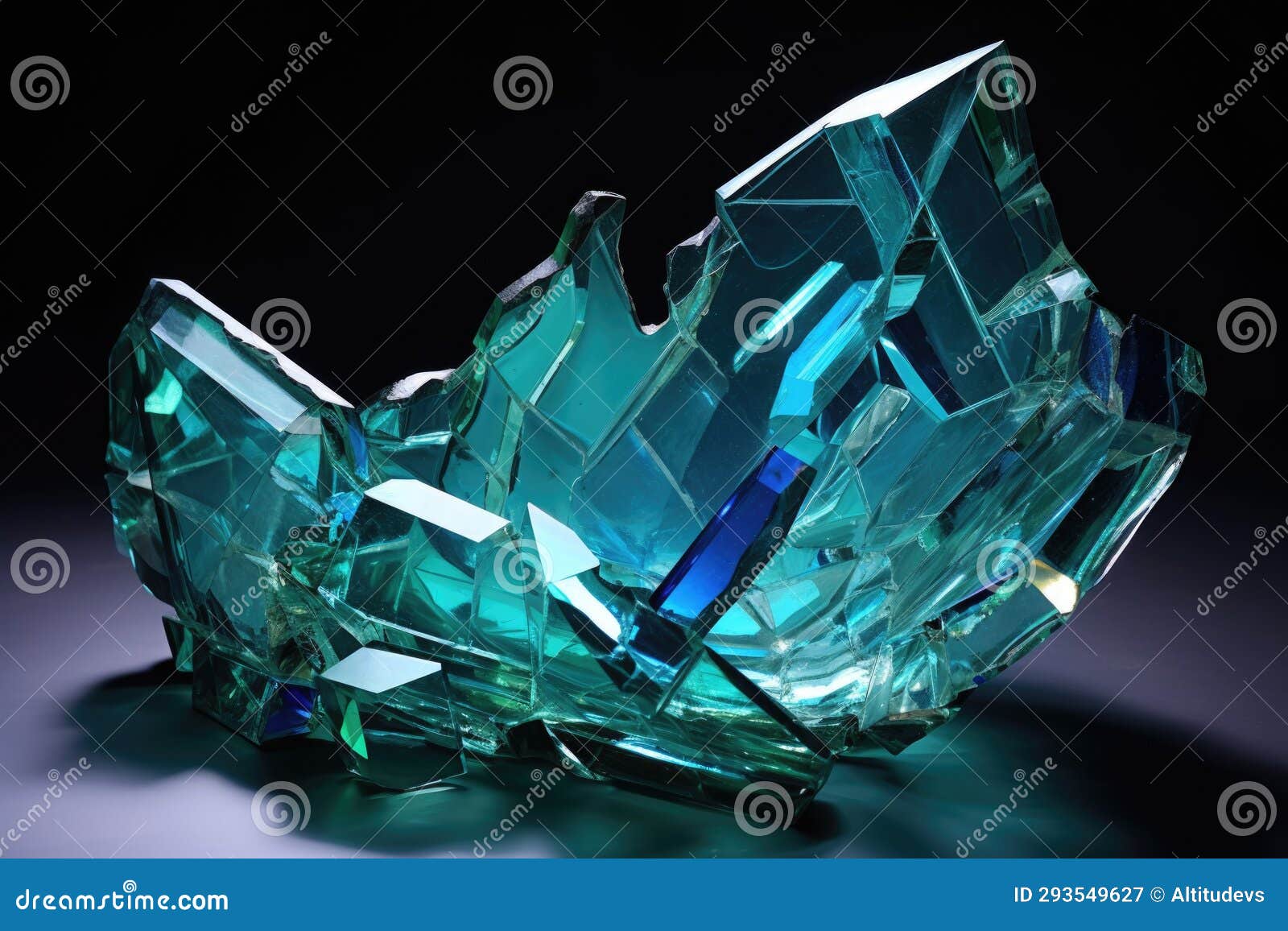 Broken Glass Piece Reshaped into a Decorative Article Stock ...