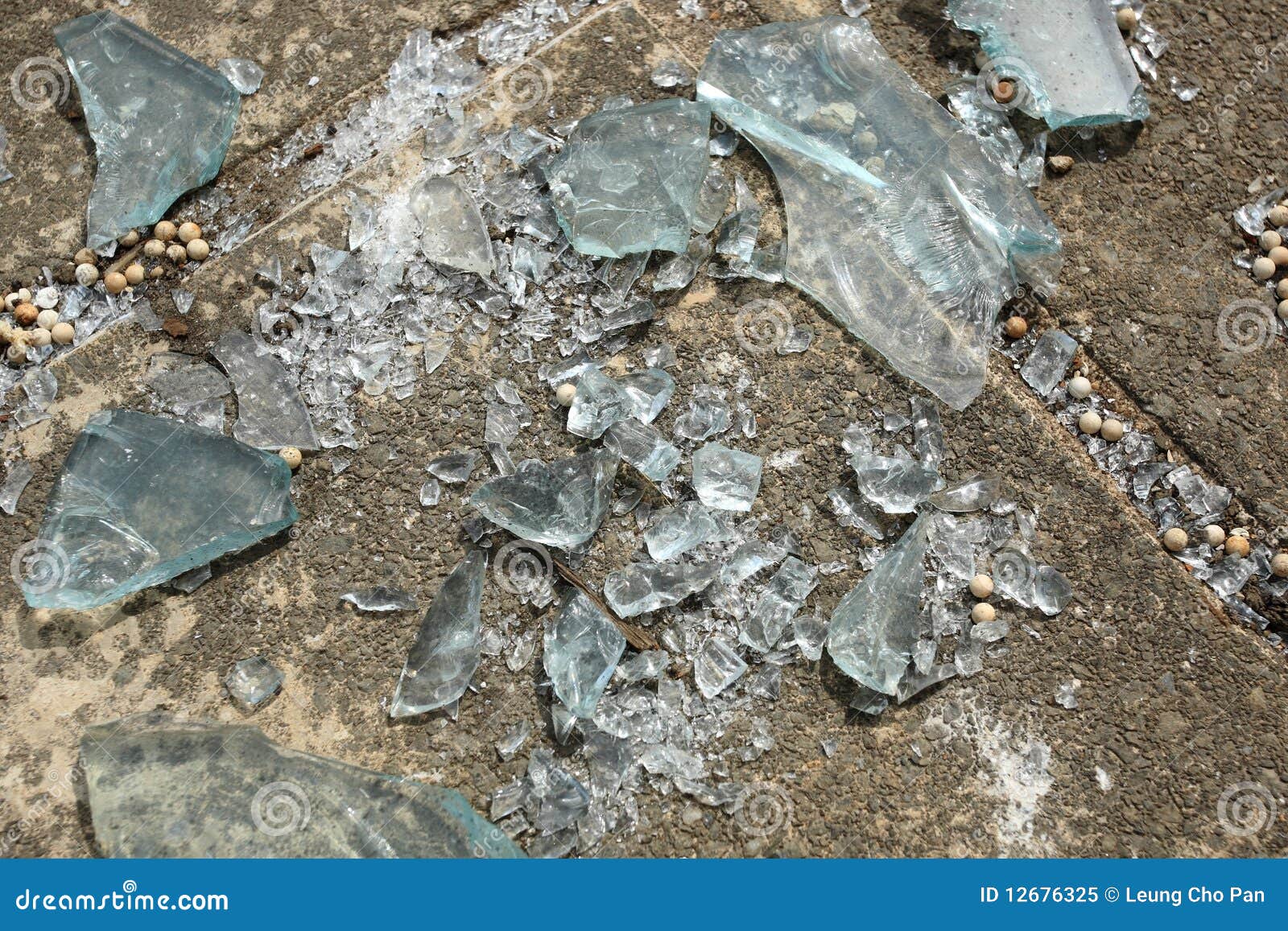 Broken glass pieces stock image. Image of isolated, beware - 12676325