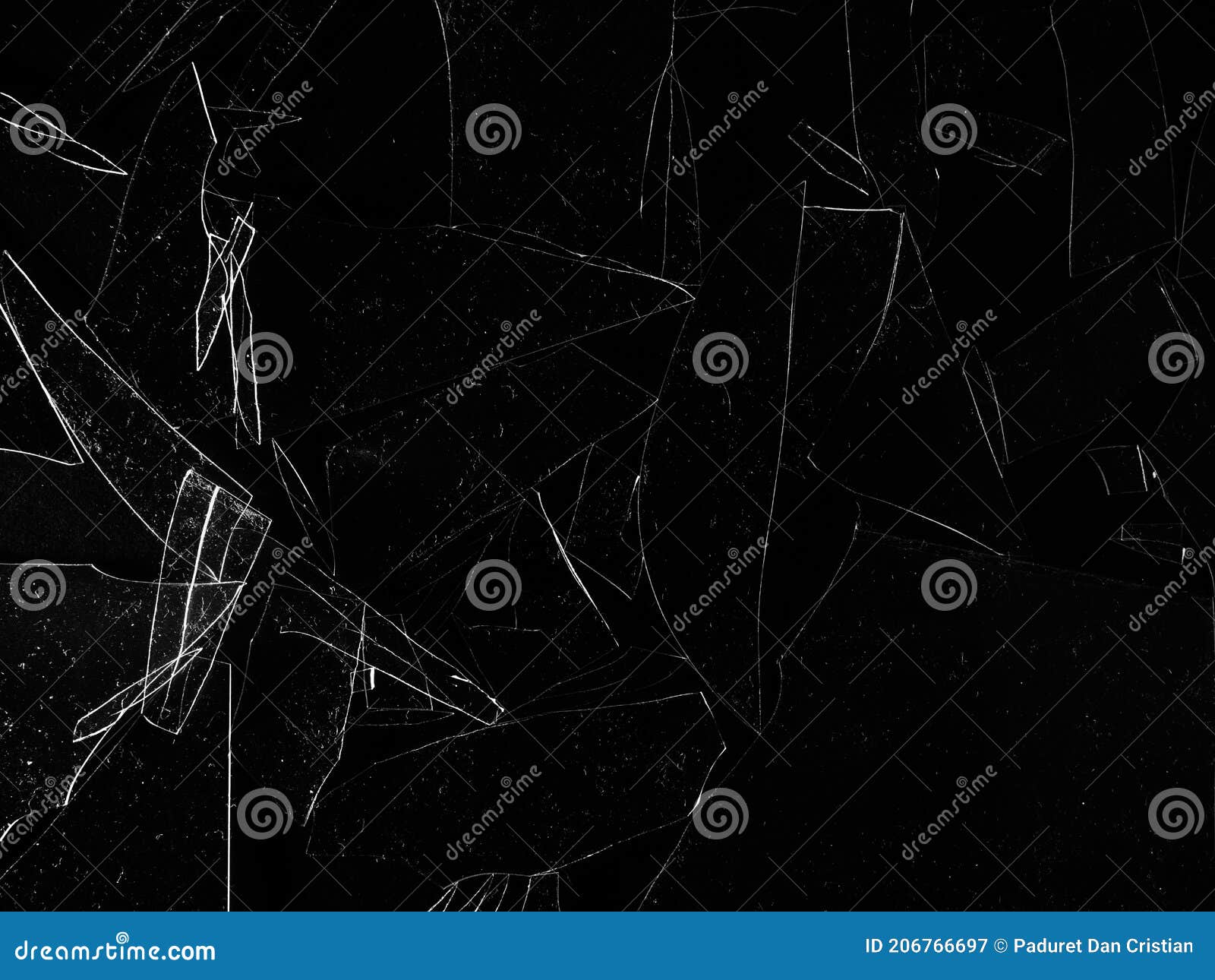 Broken Glass Pieces on Black Background Stock Image - Image of glass ...