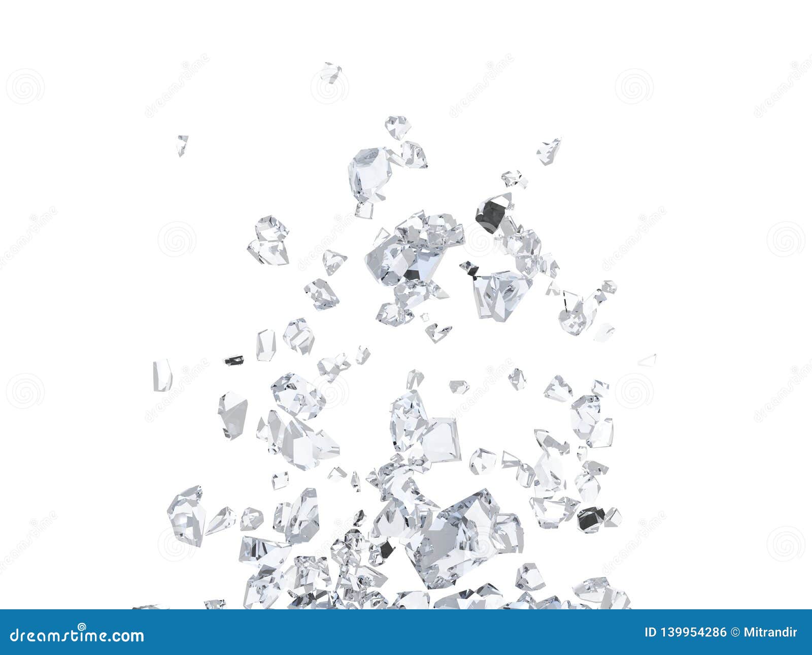 Broken Glass Pieces Flying Up Stock Illustration - Illustration of ...