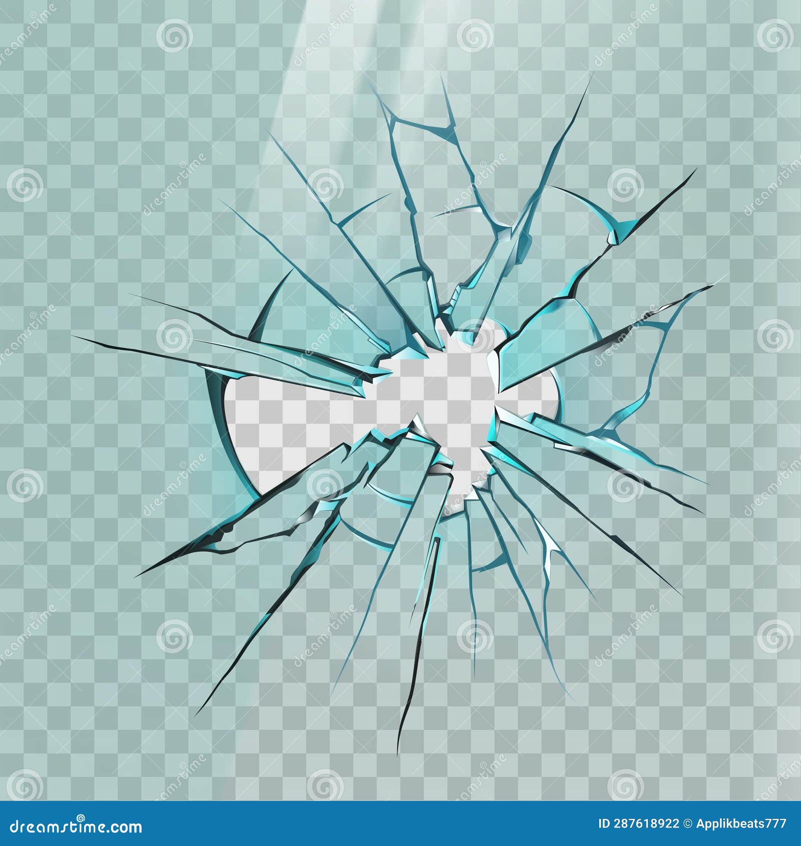 Smashed And Shattered Glass Windowpane, Security Breach And Vandalism ...