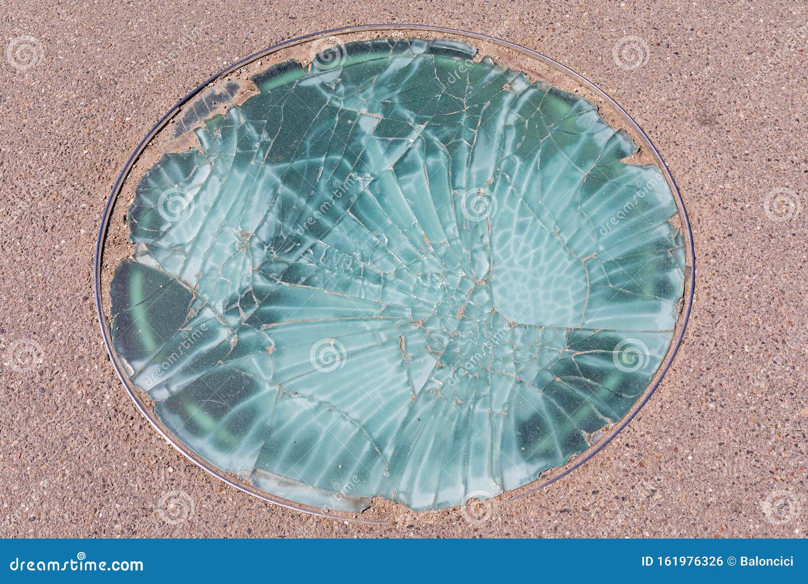Broken Glass Reflector stock photo. Image of round, structure - 161976326