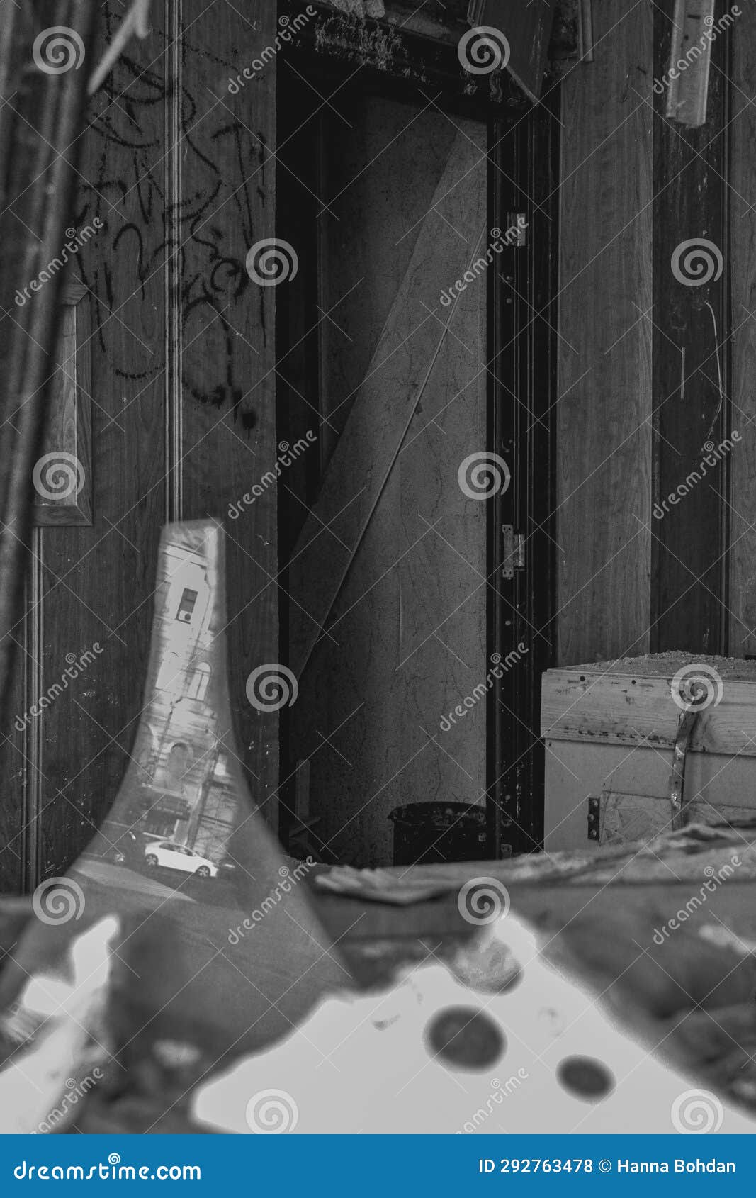 Broken Glass in the Room from Shells that Hit the Building Editorial ...