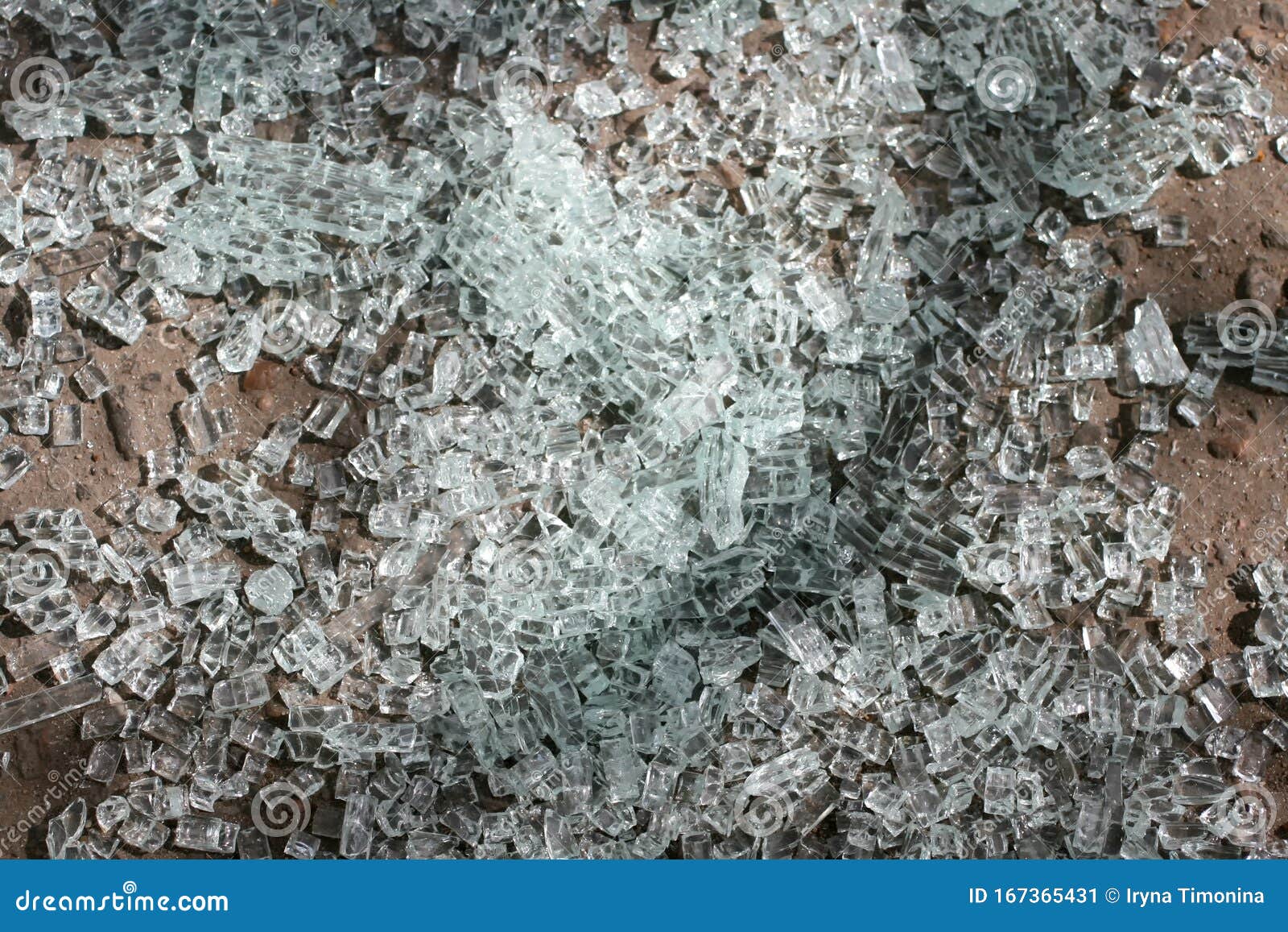 Broken Glass is Scattered a Lot. Glass Shards Stock Image - Image of ...