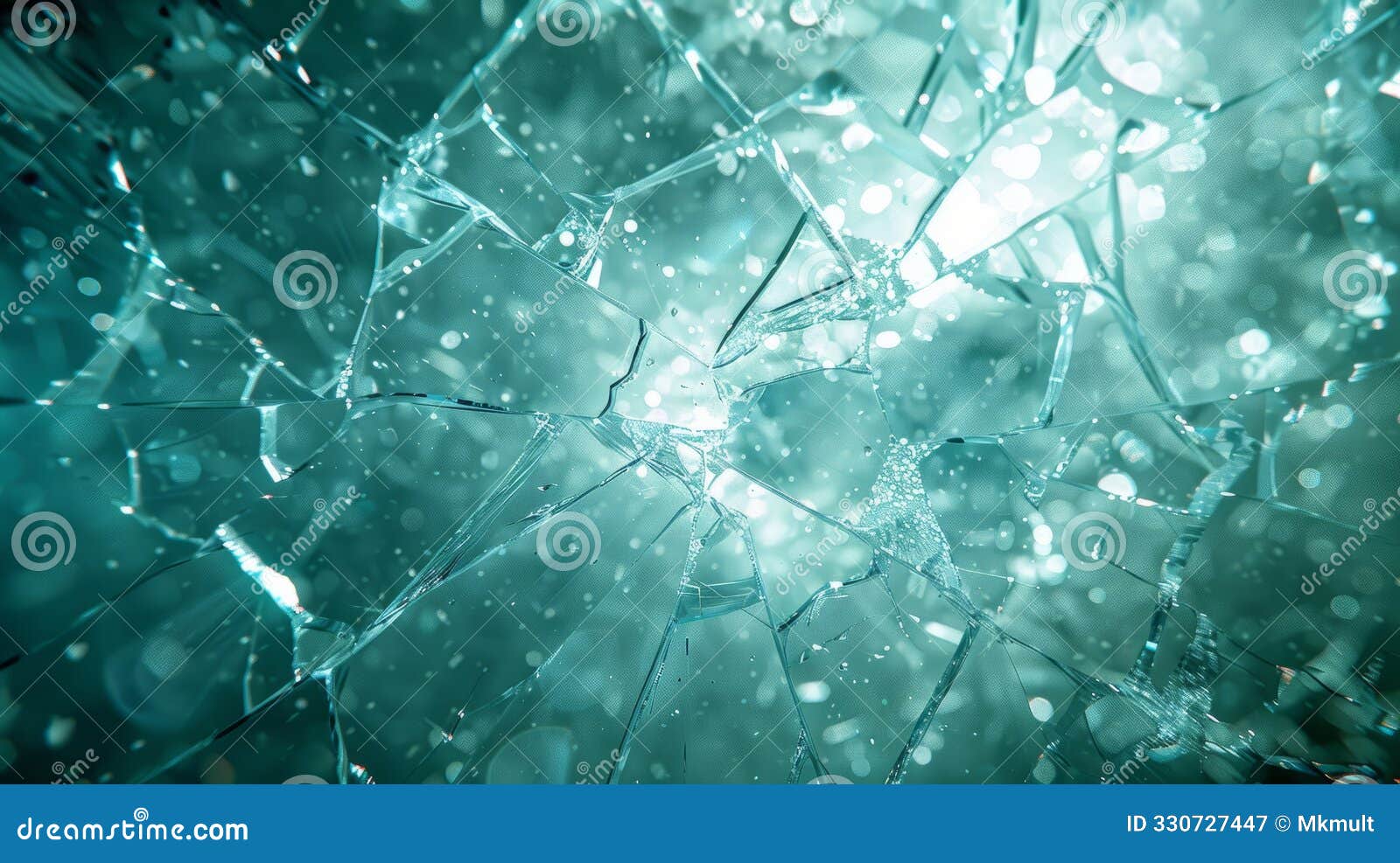 Broken Glass Shards Illuminated by Soft Light Creating an Abstract ...