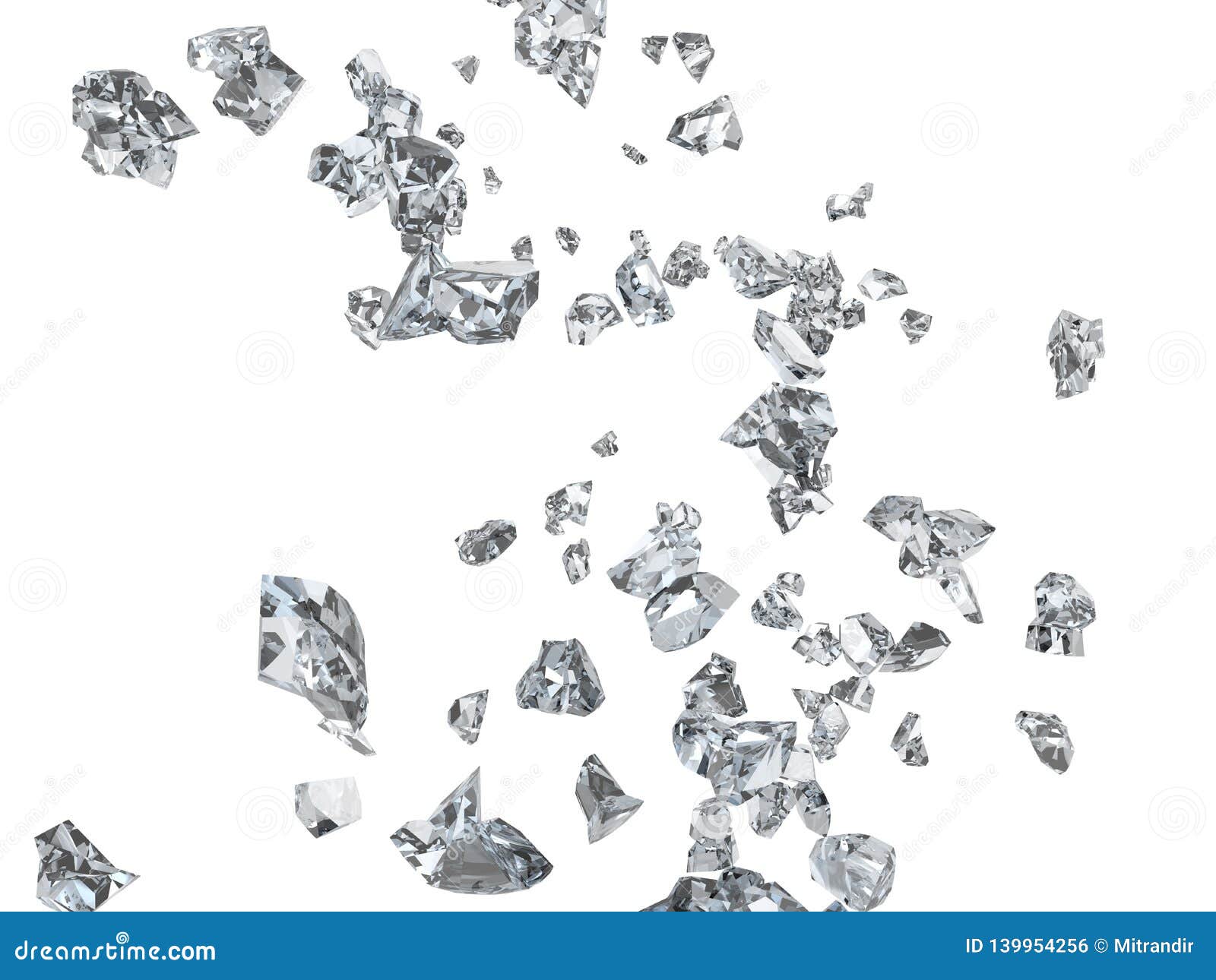 Broken Glass Pieces Drawing