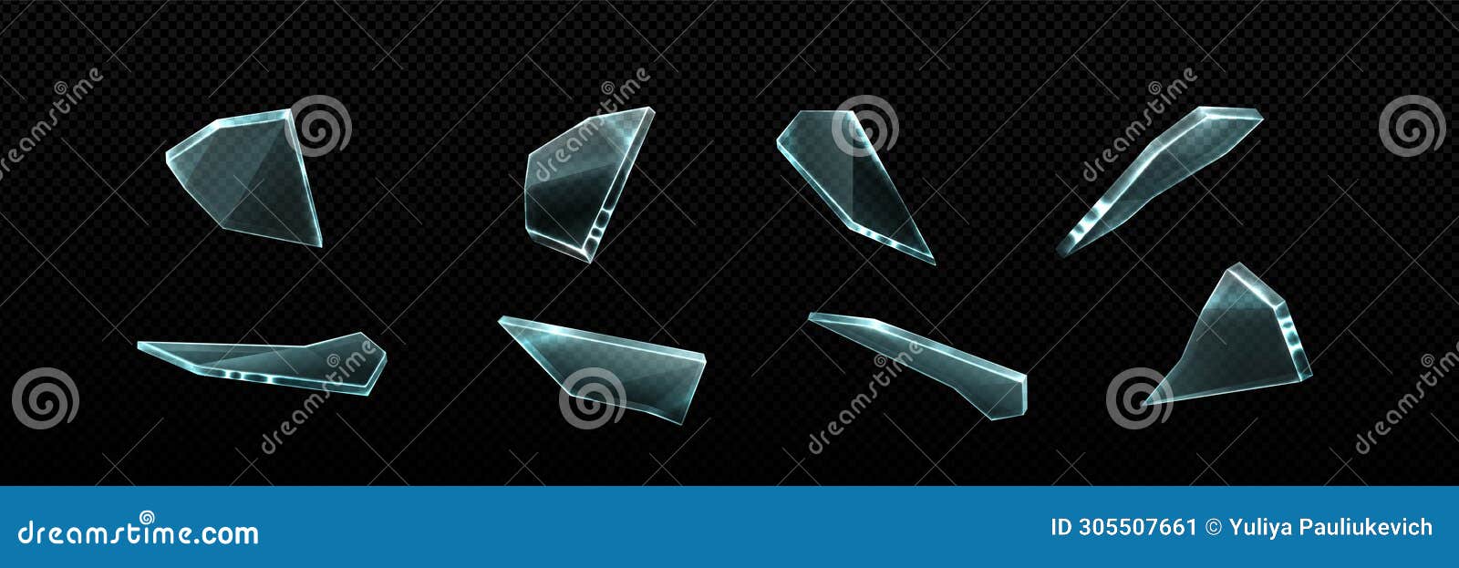 Broken Glass Shatter and Piece. Stock Vector - Illustration of ...