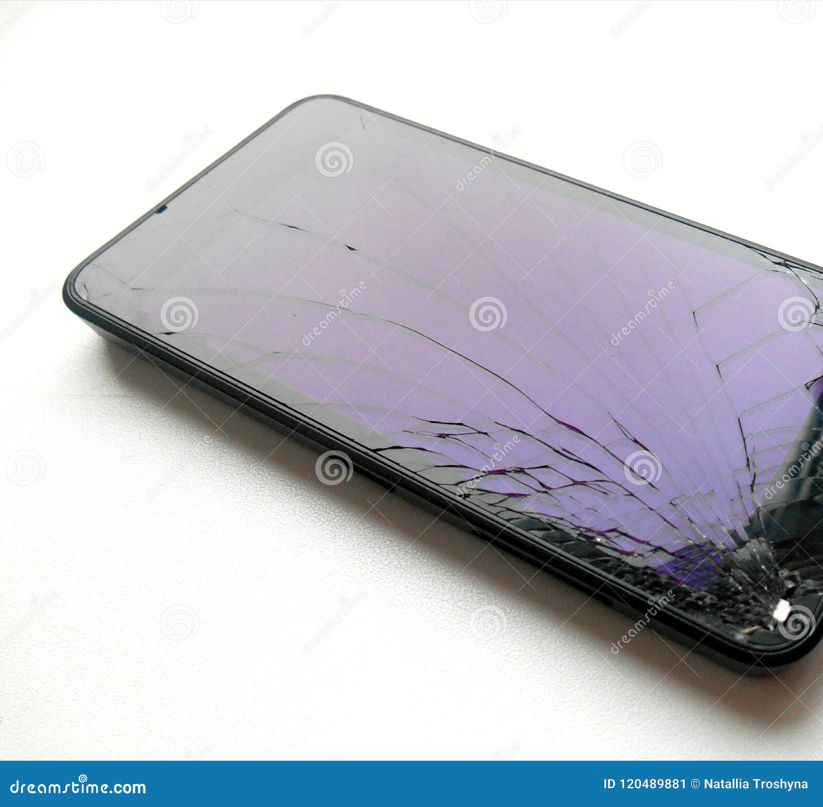 Broken glass smartphone stock image. Image of touch - 120489881
