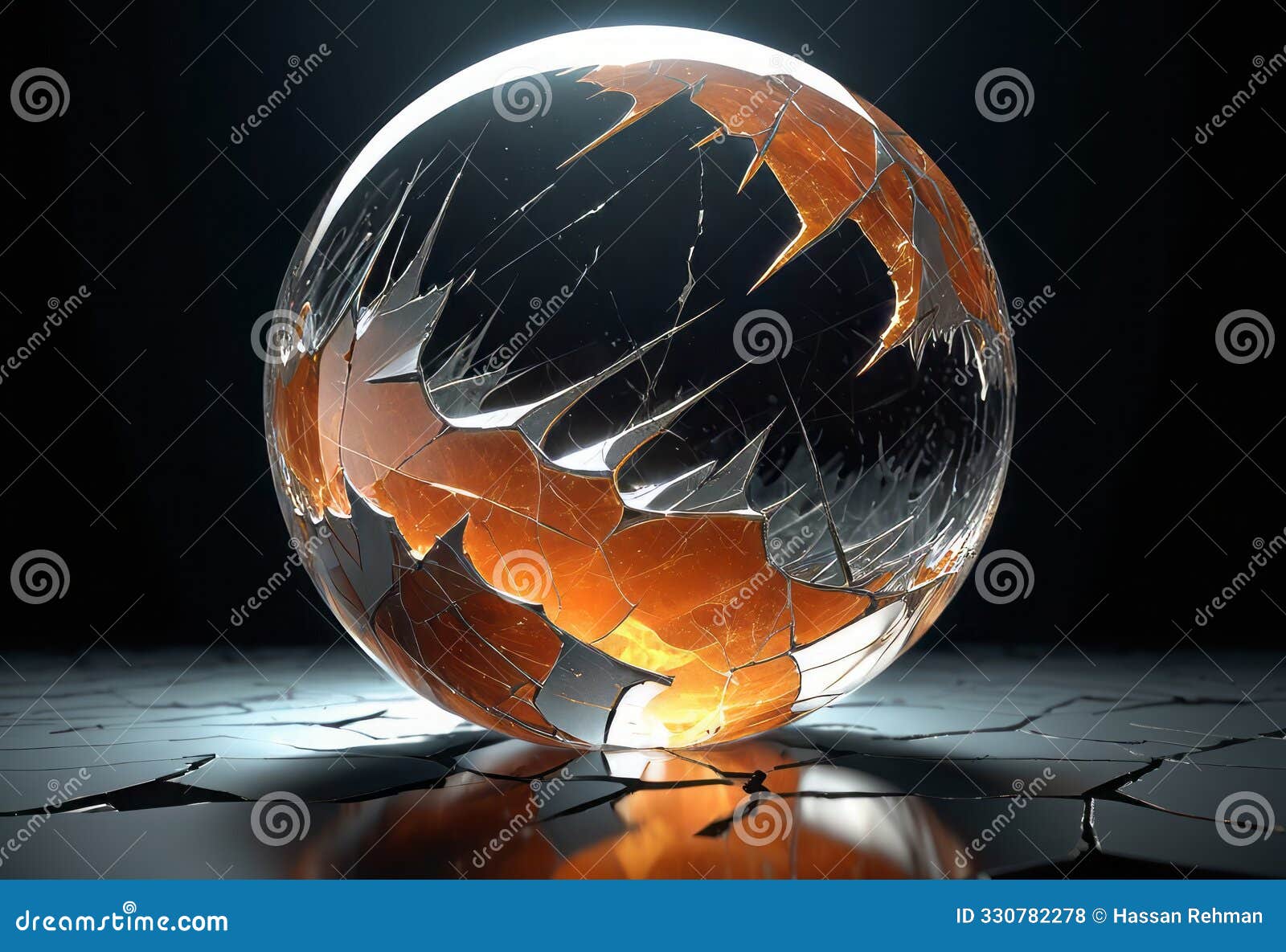 3d Sphere On Black Table Background Texture With Shadow. Crystal Shape ...