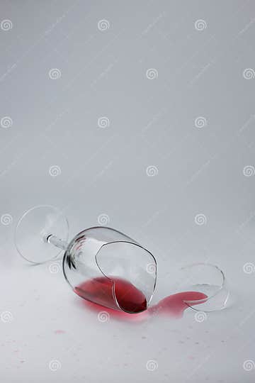 Broken Glass With Spilled Wine Stock Image Image Of Love Horizontal