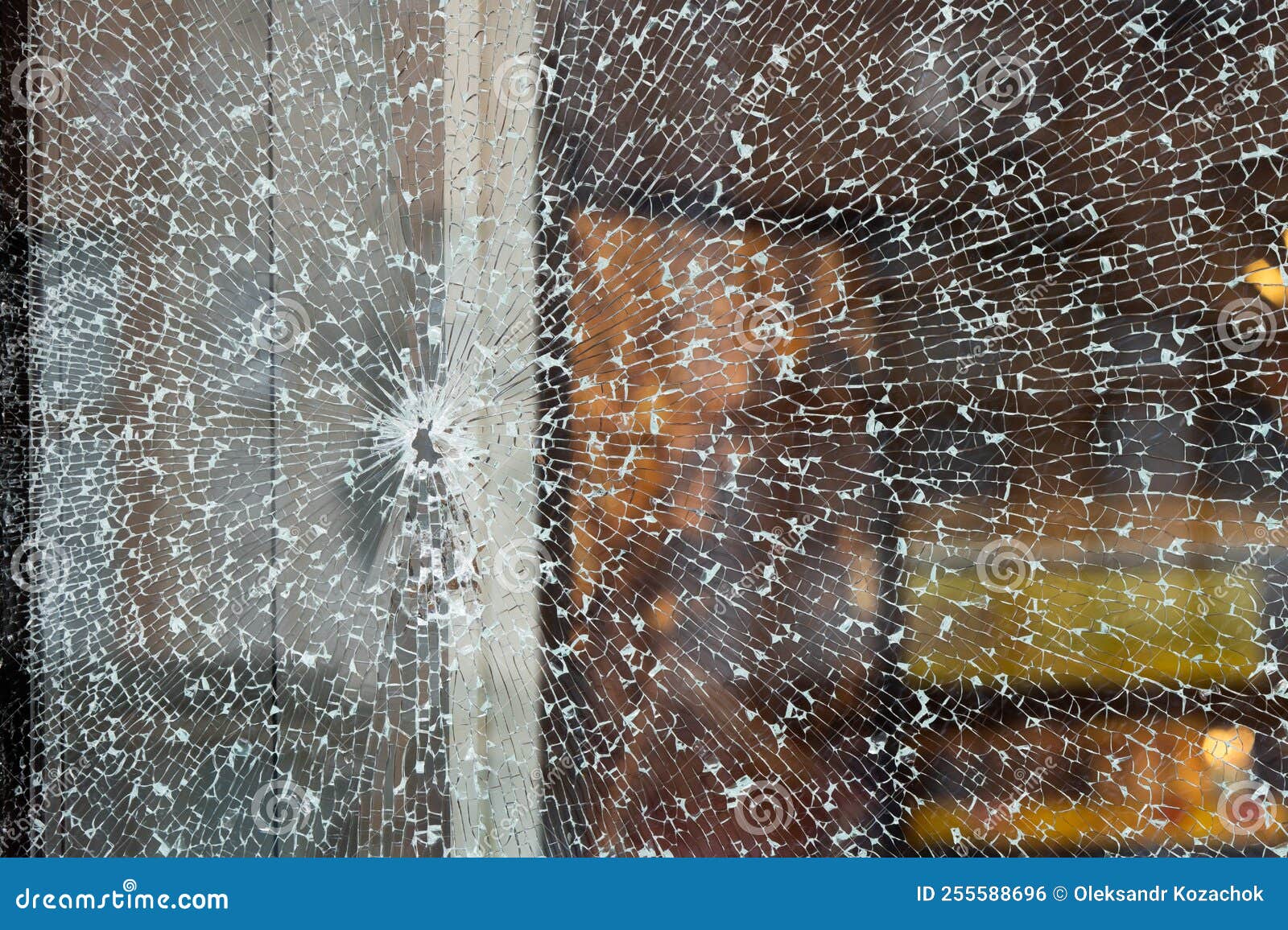 Broken Glass at Sunset,office Building. Stock Photo - Image of ...