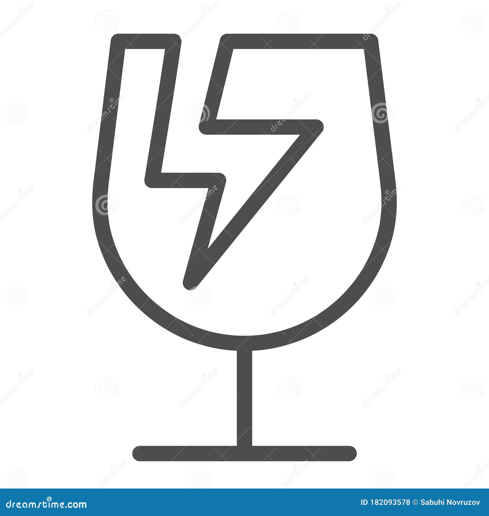 Broken Glass Symbol of Fragile Cargo Line Icon, Logistic and Delivery ... Broken Glass Symbol of Fragile Cargo Line Icon, Logistic and Delivery ...