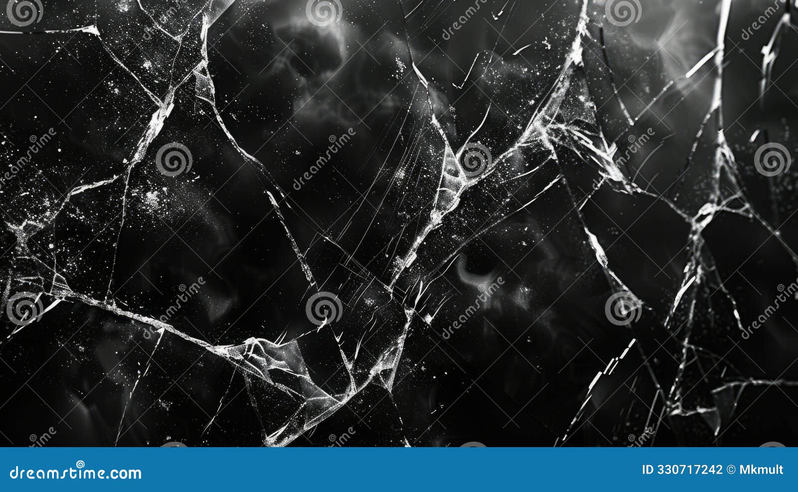 Broken Glass Texture with Intricate Cracks on a Dark Background ...