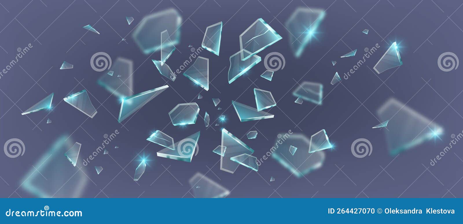 Broken Glass Vector Shatter Explosion, 3D Splinters On Transparent ...