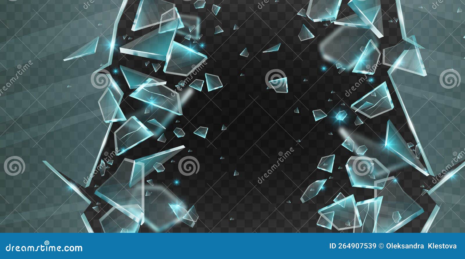 Broken Glass Vector Shatter Explosion, Sharp Ice Fragments 3D Splinters ...