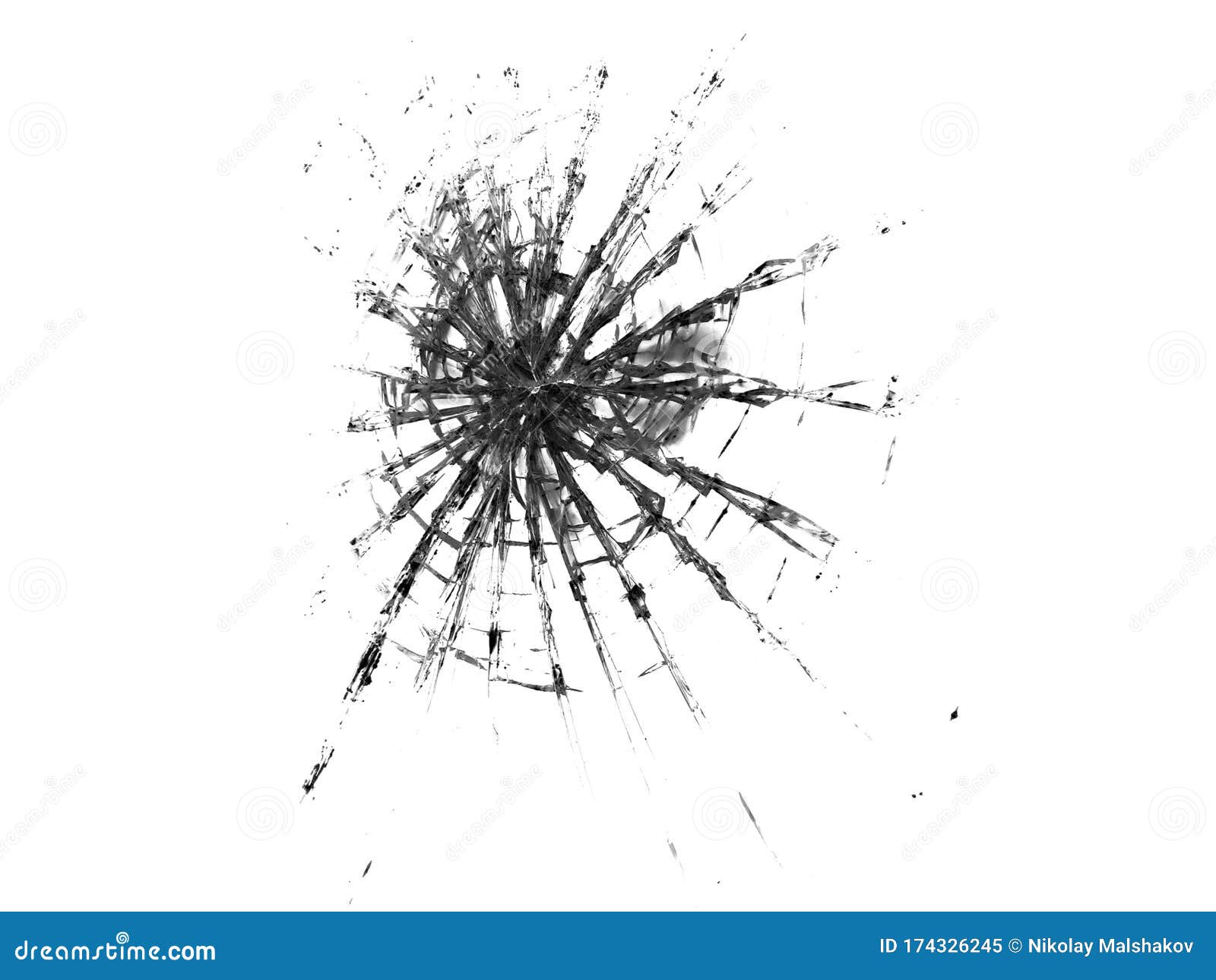 Broken Glass on White Background , Texture Backdrop Object Design Stock ...