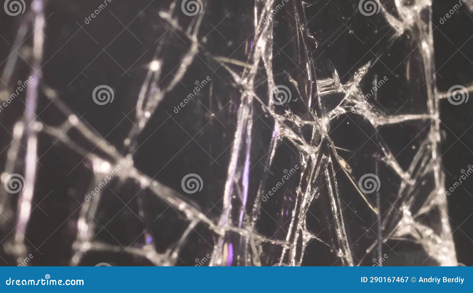 Broken Glass - White Lines on Black Background, Design Element. Macro ...