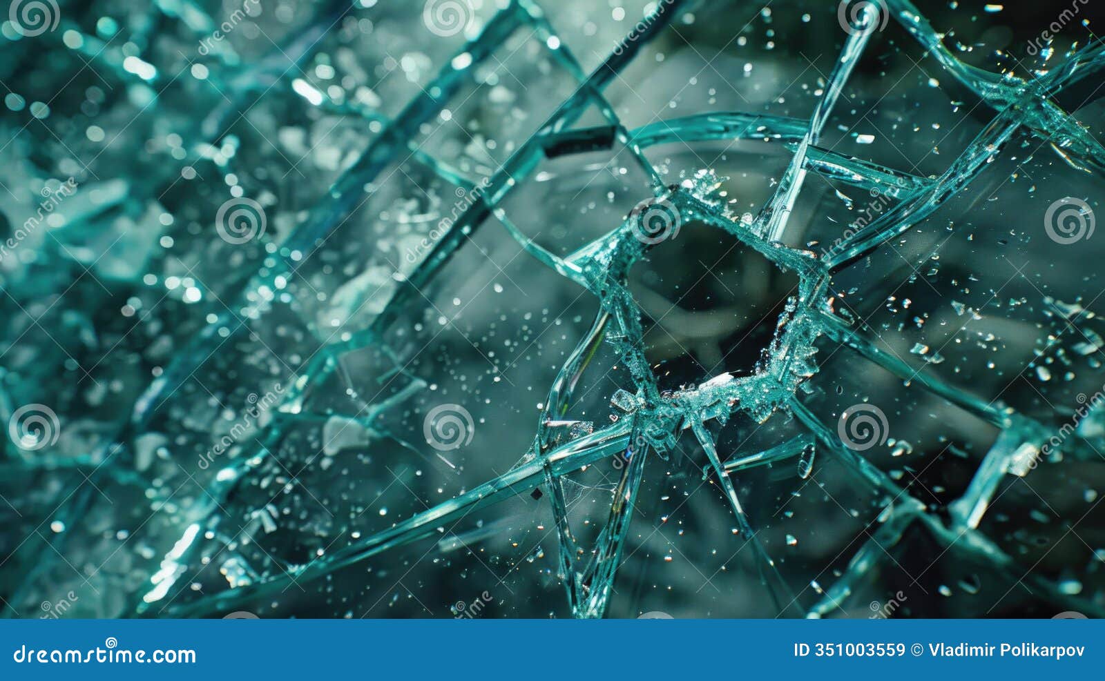 A Broken Glass Window with a Hole, Suitable for Crime Scene or ...